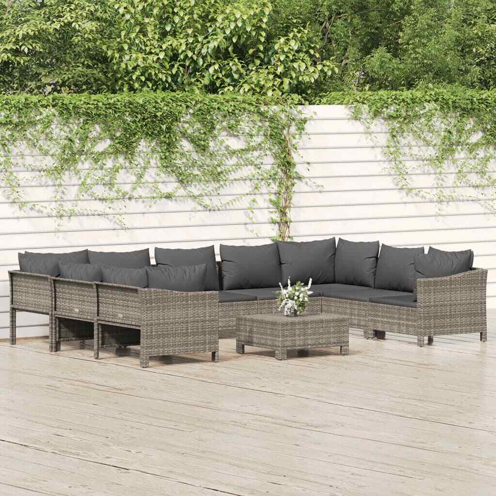 Buy FTYP Outdoor Sofa Set Modular Lounge Seating Sectional Sofa Grey ...
