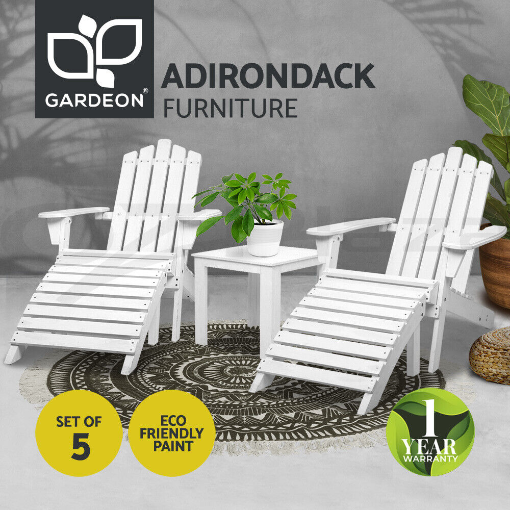 Buy FTYP Outdoor Sun Lounge Beach Chairs Table Setting Wooden ...