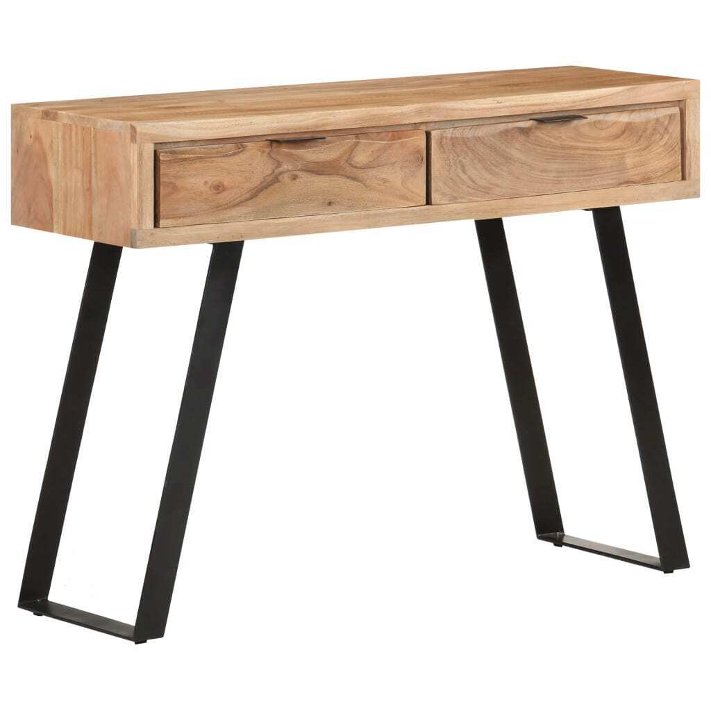 Buy FTYP Solid Acacia Wood Console Table 100X35X76Cm With Live Edges ...