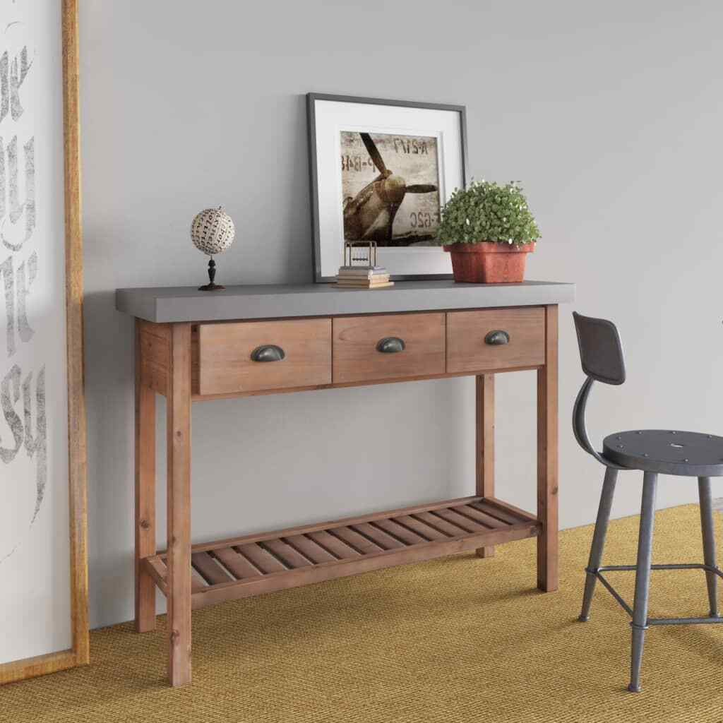 Buy FTYP Solid Wood Fir Console Table Hallway Entryway Sofa Accent Side ...