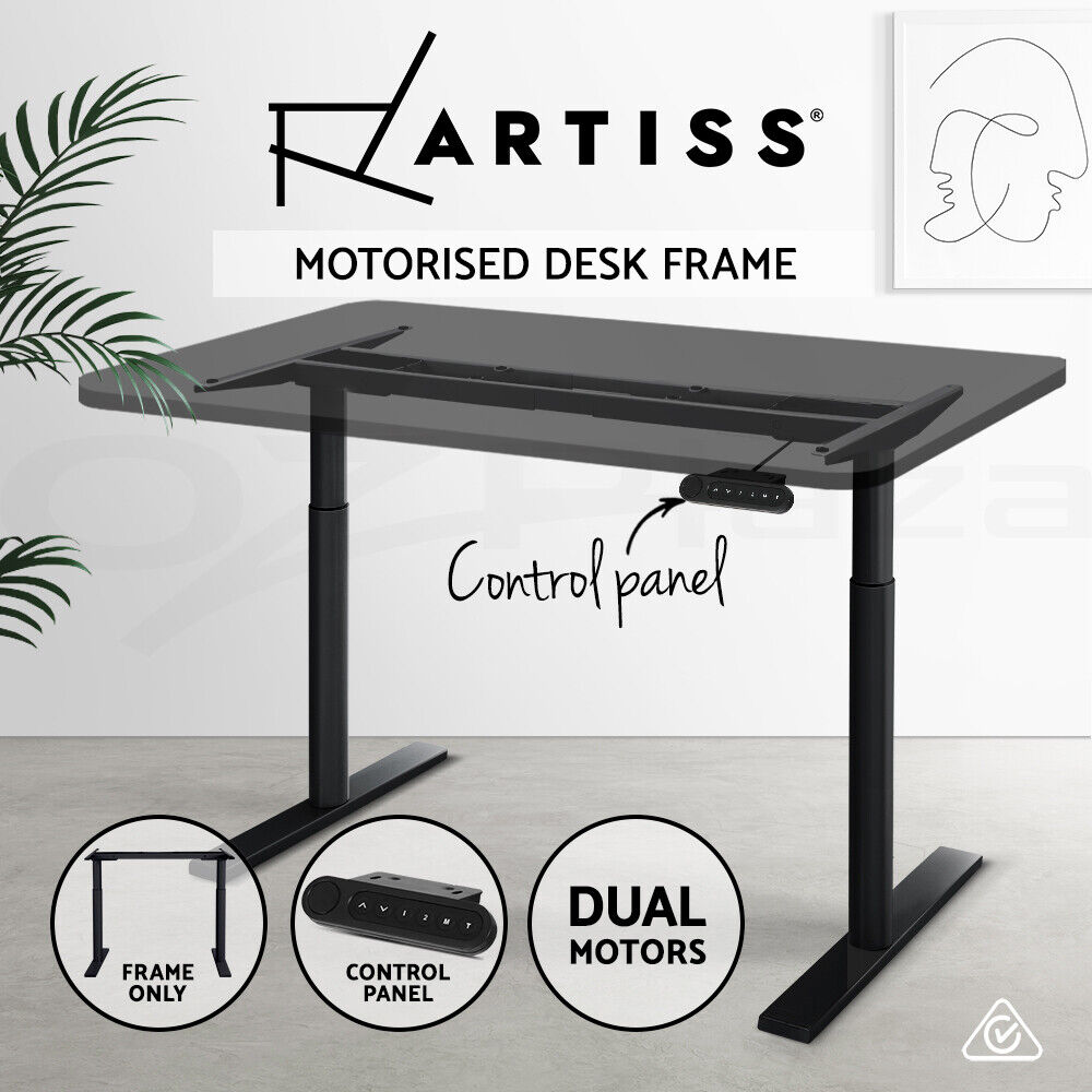 Buy FTYP Standing Desk Sit Stand Motorised Adjustable Frame Only Dual ...
