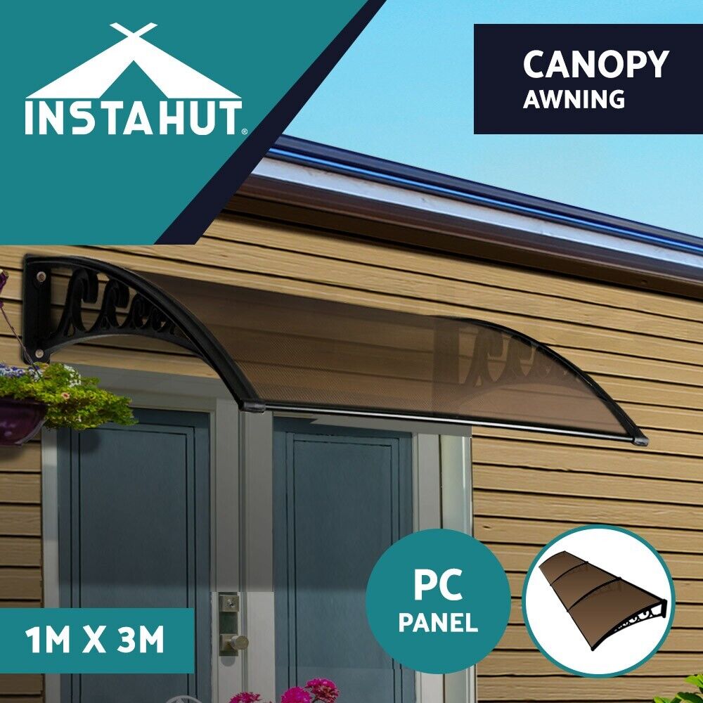 Buy FTYP Window Door Awning Door Canopy Patio Uv Sun Shield Brown ...