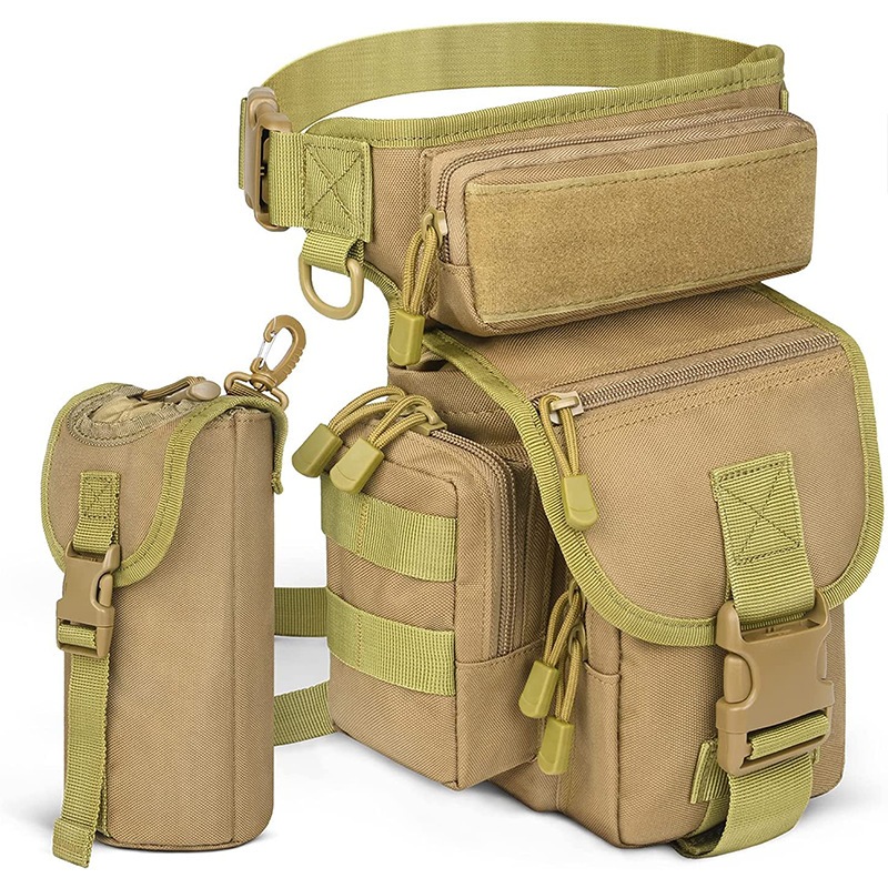 Buy GGP Beige Outdoor Tactical Military Leg Bag Durable Multi Pocket ...