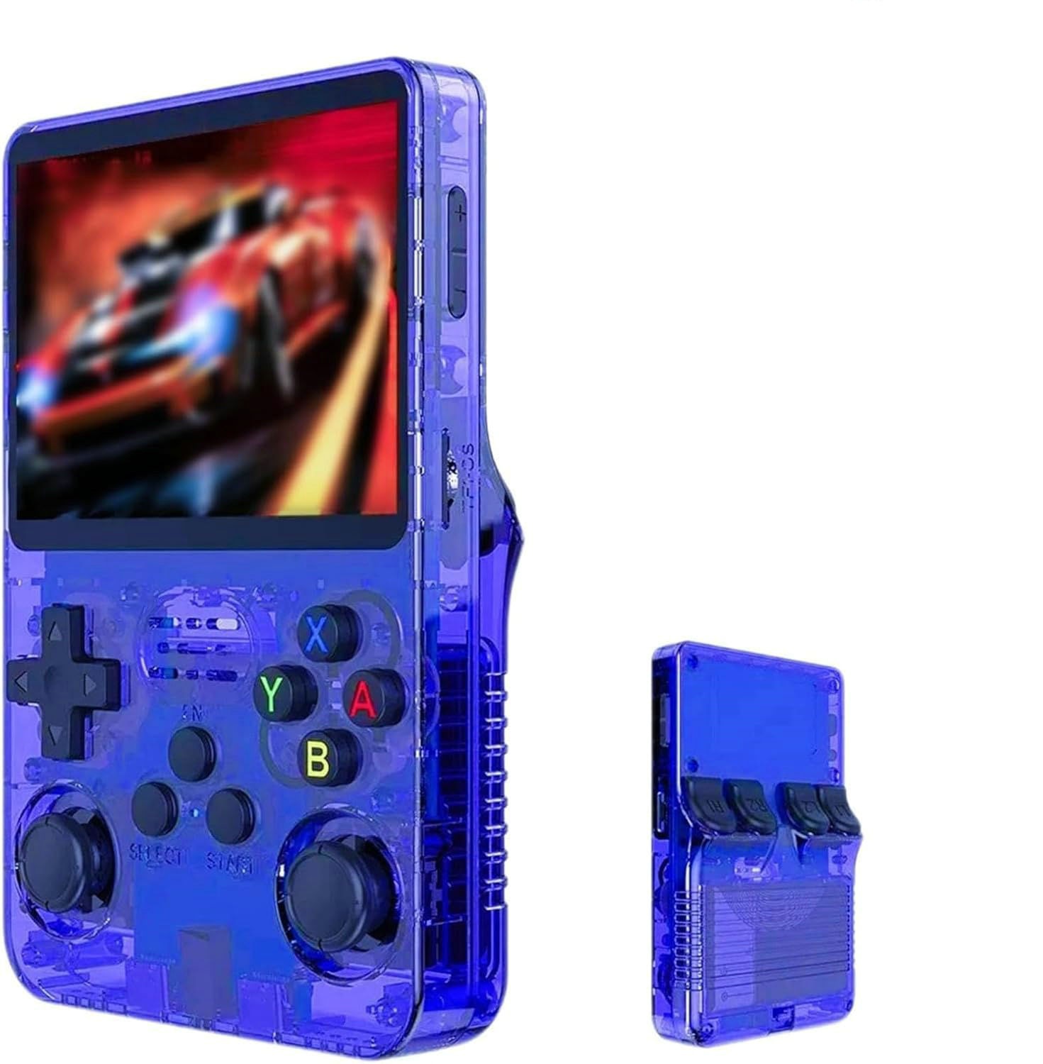 Buy GGP Blue Retro Portable Gaming Console With 128Gb, 1 Memory Card 3D ...