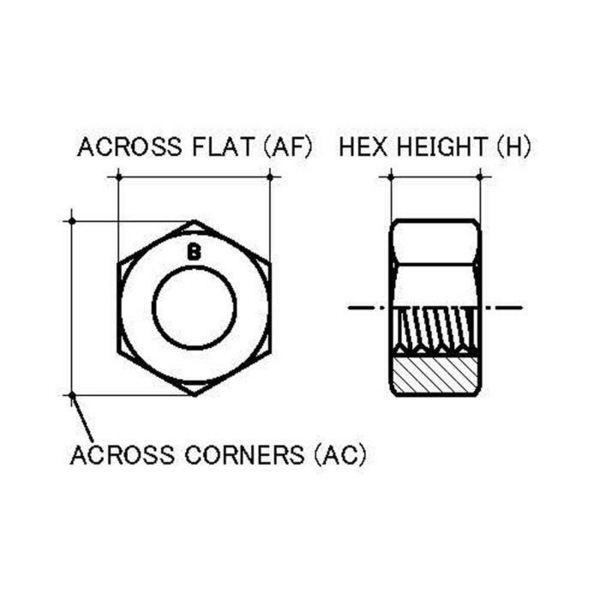 Buy P&P Pack Of 100 Stainless A2 304 Hex Nut 7/16 X 14 Tpi Unc Imperial ...