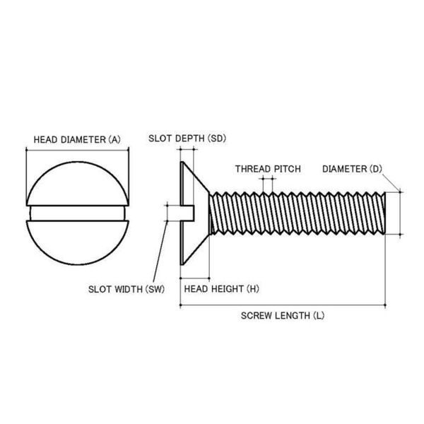 Buy P&P Pack Of 1000 Stainless 316 Countersunk Machine Screw M3 X 0.50P ...