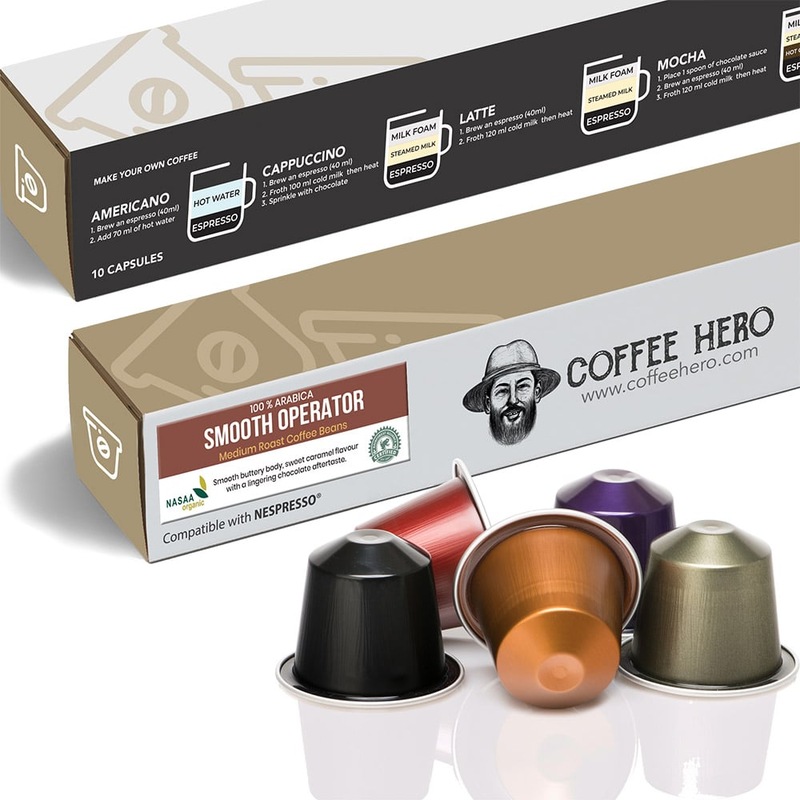 Buy Coffee Hero Nespresso® Compatible Smooth Operator coffee capsules 30 pack - MyDeal