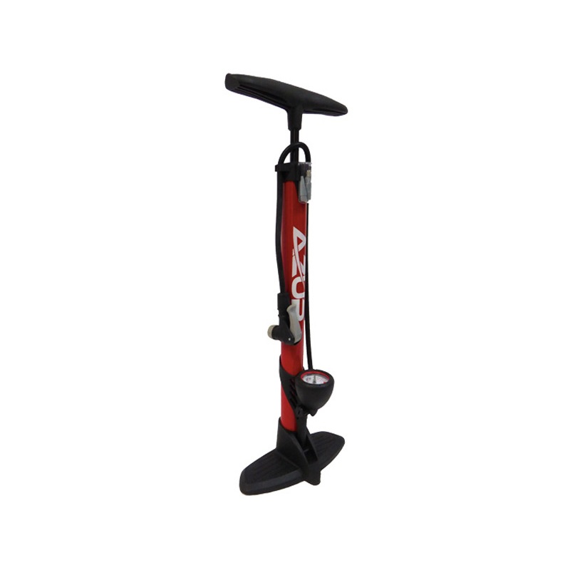 Buy Azur Alloy Clever Valve Floor Bike Pump With Gauge - Red - MyDeal