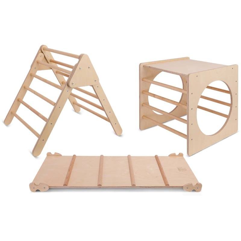 Buy Lifespan Pikler Climbing Frame Package with Slide, Cube & Triangle ...