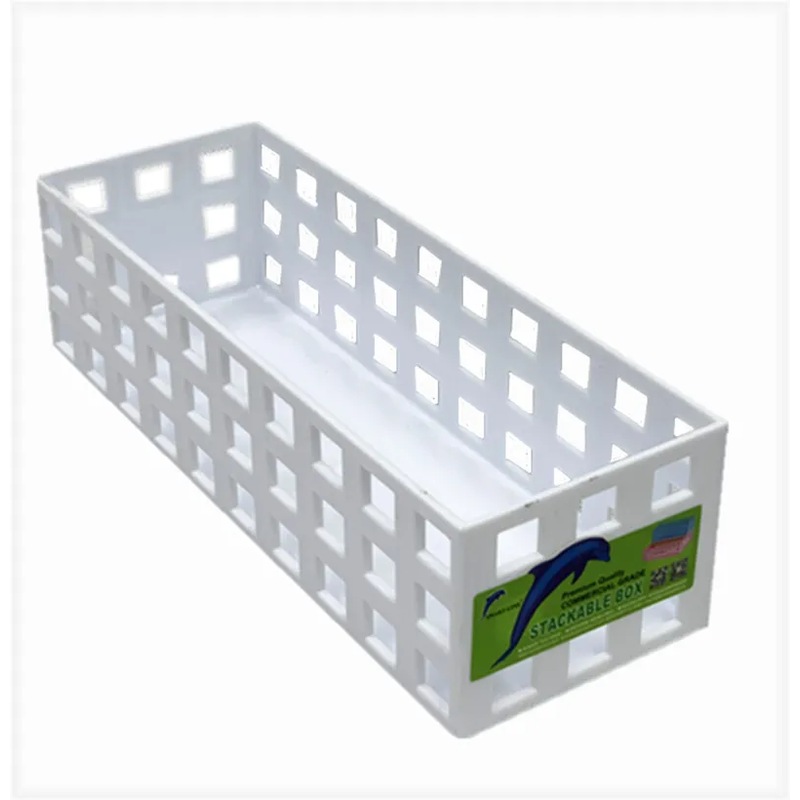 Buy SMARTLINK 12PCS Stackable Clear Plastic Basket 22.8x8x6.5cm Durable ...
