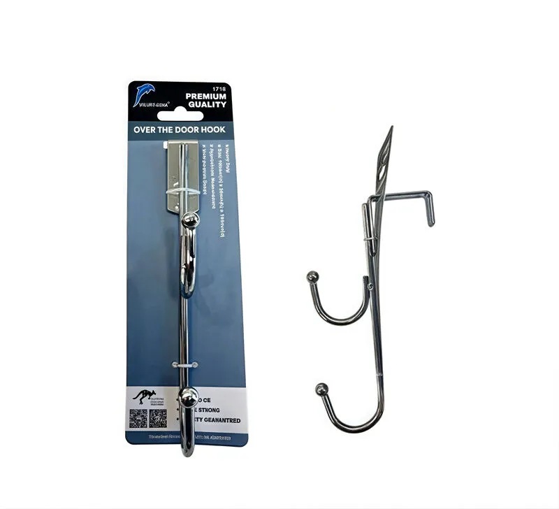 Buy SMARTLINK 4PCS Over the Door Double Hooks Chrome Plating for Stylish and Durable Storage ...