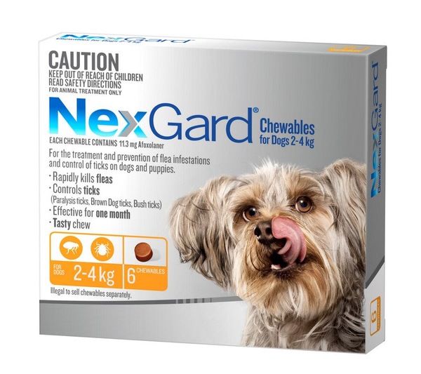 Buy NEXGARD V.SMALL 2.0-4KG 6PACK - MyDeal Australia