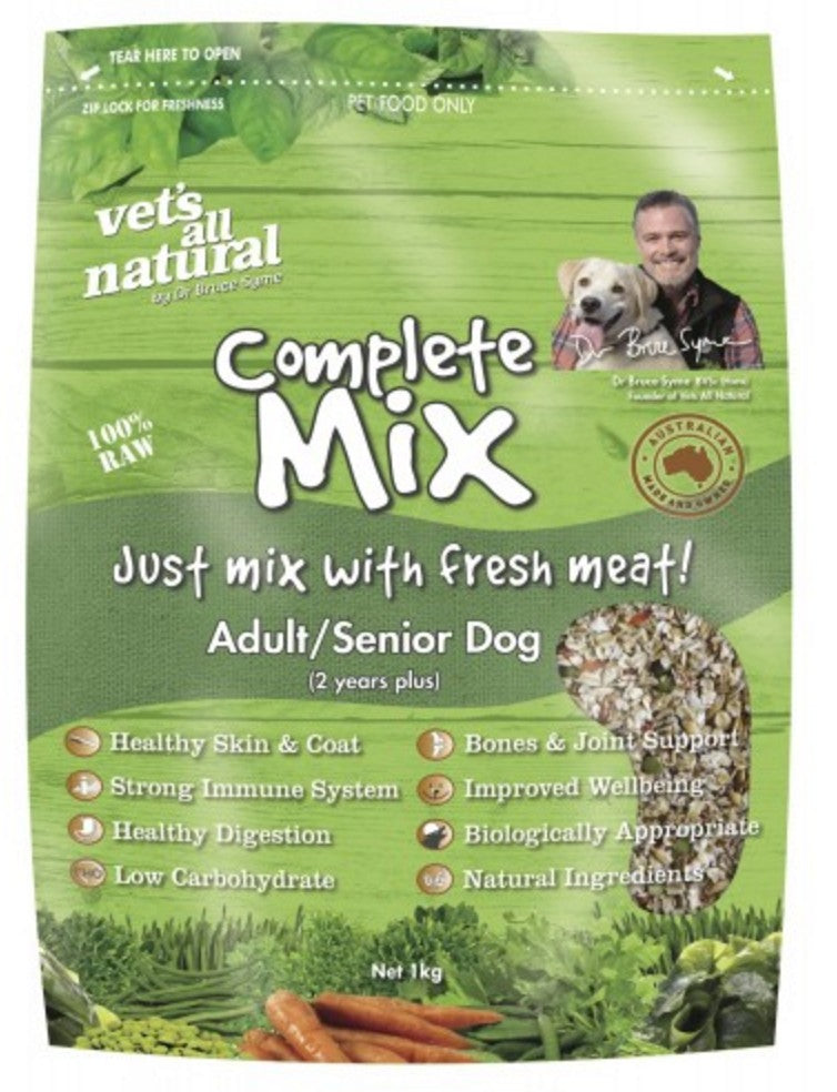Buy VETS ALL NATURAL COMPLETE MIX ADULT SENIOR 1KG - MyDeal Australia