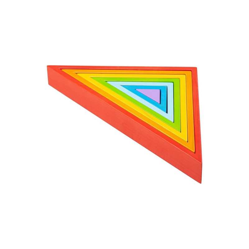 Buy Bigjigs Toys Wooden Stacking Triangles - MyDeal
