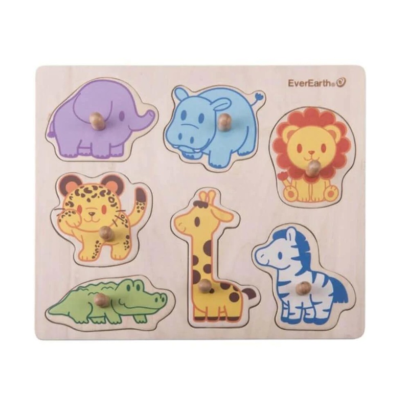 Buy Everearth Peg Puzzle - Safari - MyDeal