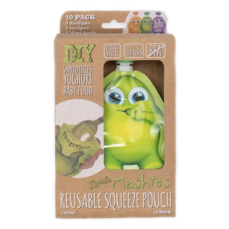 Buy Little Mashies Reusable Squeeze Pouch Pack of 10 - Mixed Colours ...