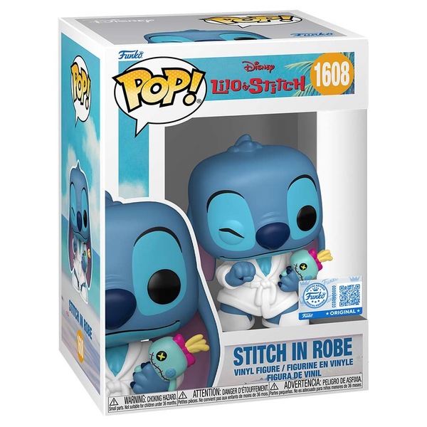 Buy Disney - Lilo & Stitch - Stitch in Robe Pop! VInyl Figure - MyDeal ...