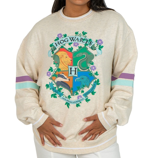 Buy Harry Potter - Floral Hogwarts Crest Jumper - S - MyDeal Australia