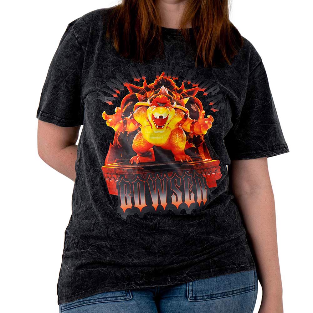 Buy Nintendo - Super Mario Bros Movie - Bowser Stonewash T-Shirt ...