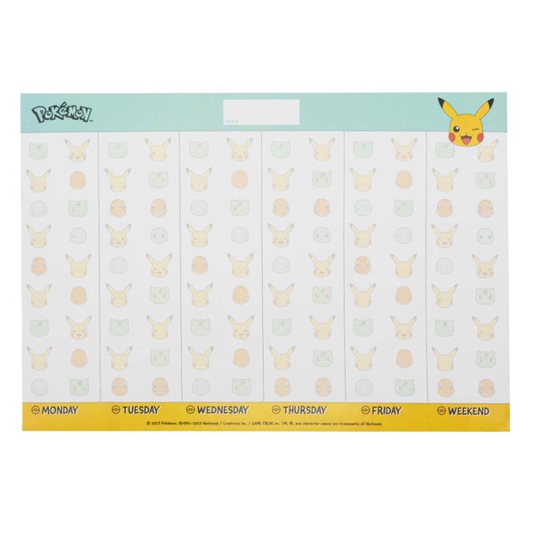 Buy Pokemon - Kanto Starter Pokemon Weekly Planner - MyDeal Australia