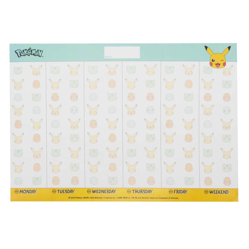 Buy Pokemon - Kanto Starter Pokemon Weekly Planner - MyDeal