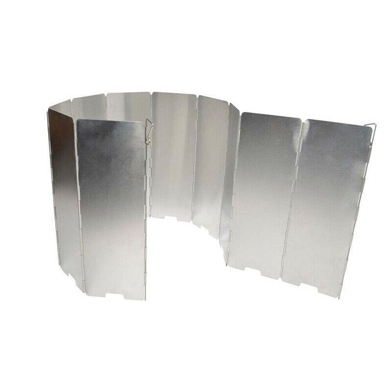 Buy 10 Plates Foldable Aluminum Camping Cooker Wind Shield for BBQ ...