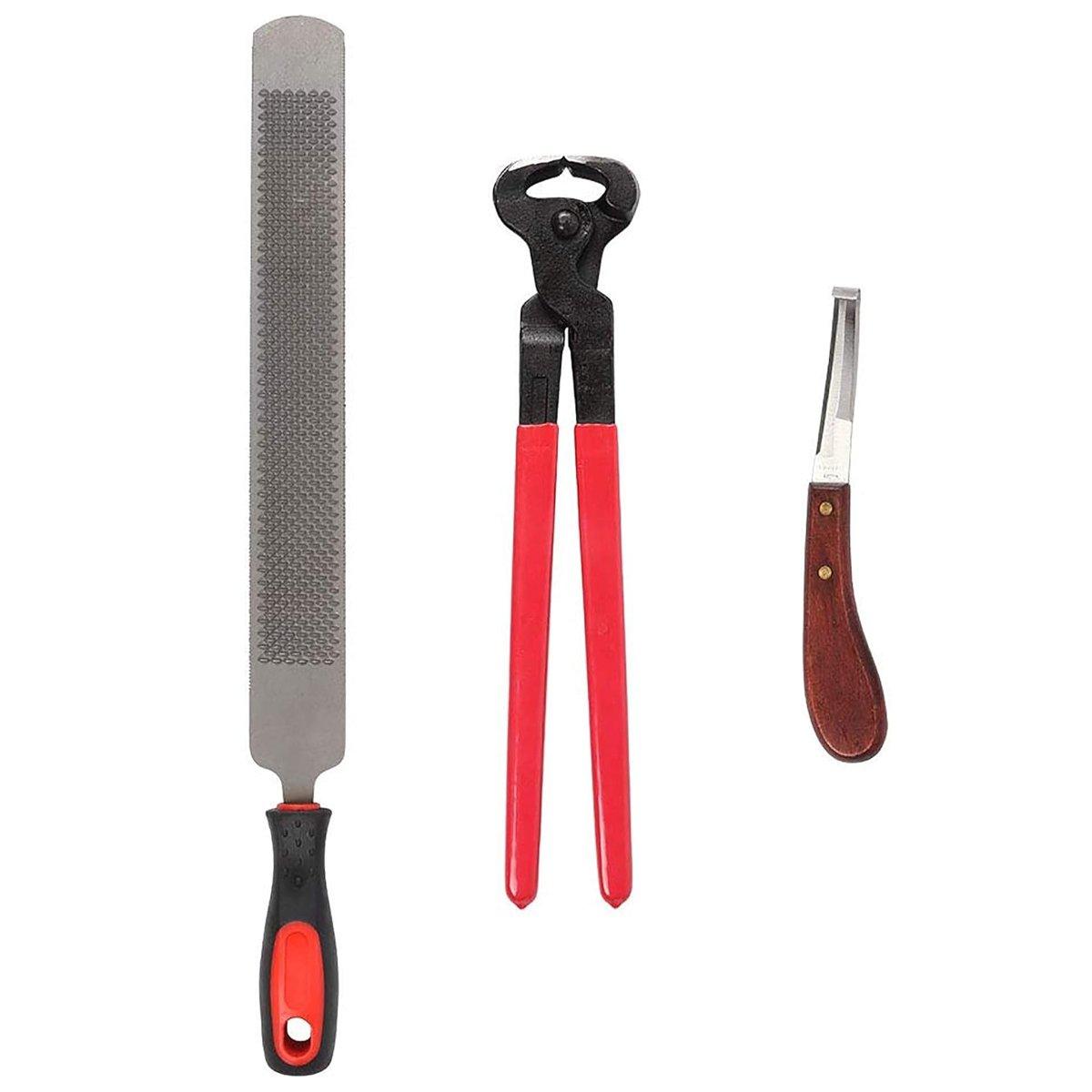 Buy 14 Inch Shoe Repair Tool Set Pliers Knife File Horseshoe Shear Hoof ...