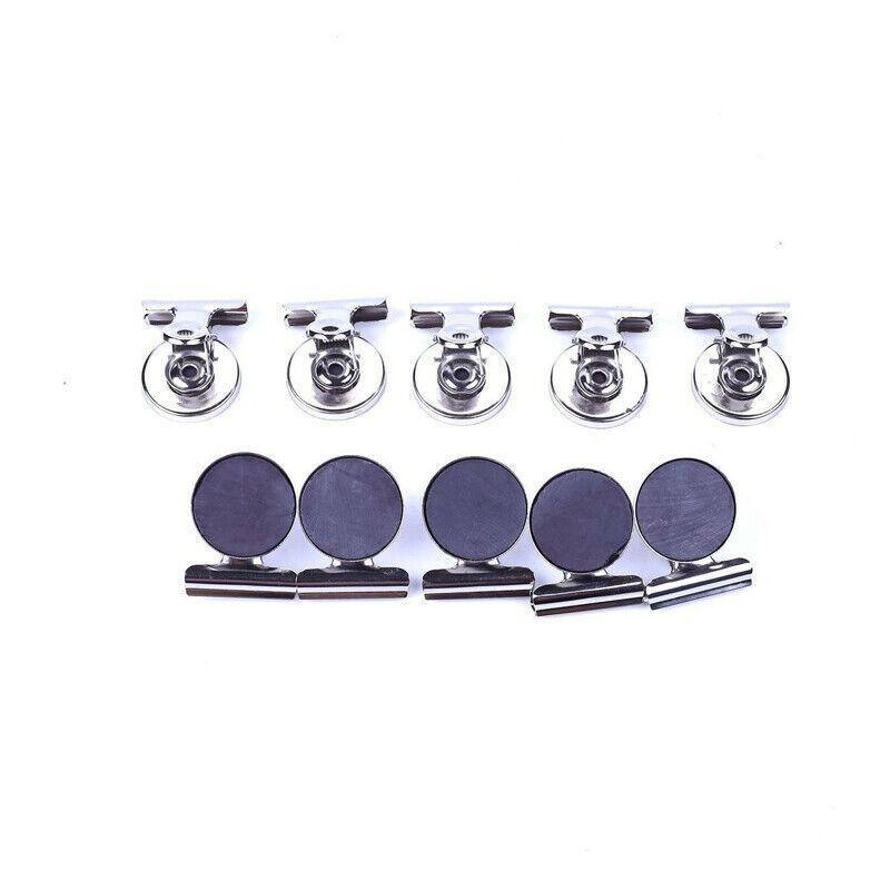 Buy 20Pcs Office Magnetic Bulldog Clips Memo Note Holder Fridge Magnet ...