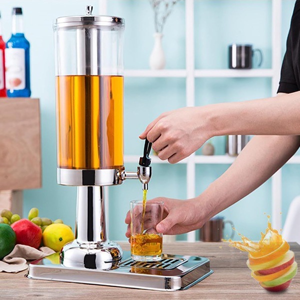 Buy 3L Stainless Steel Juice Dispenser Single Tap Beverage Server Cold ...