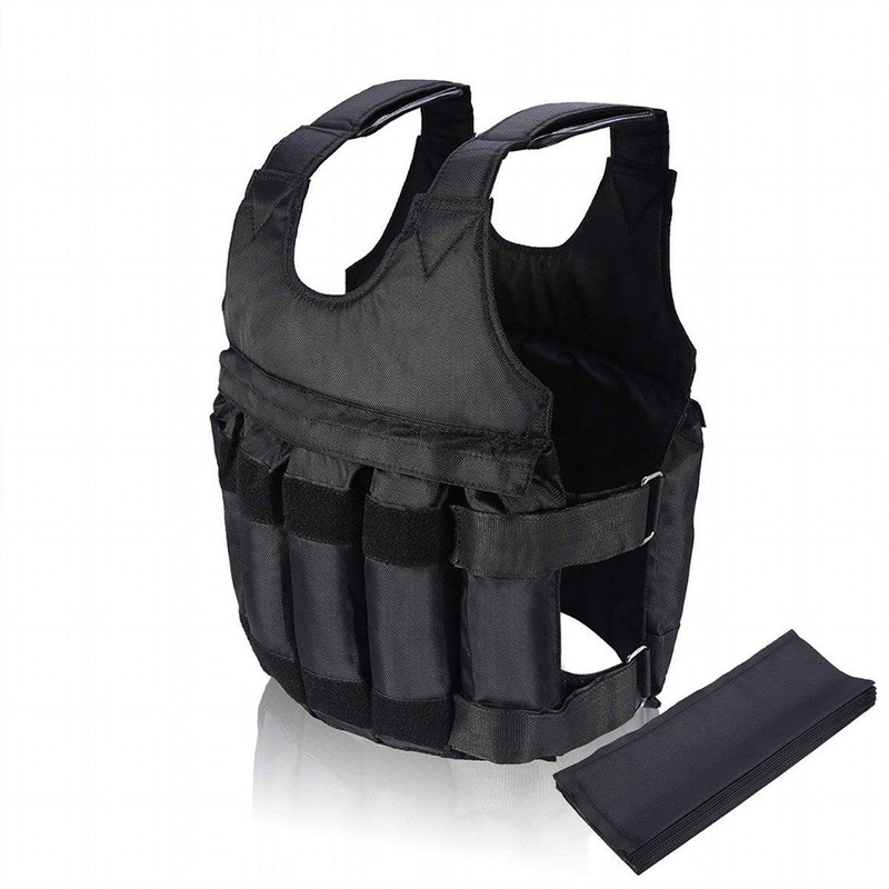 Adjustable Weighted Vest for Fitness Training with Sandbag Steel Plates ...