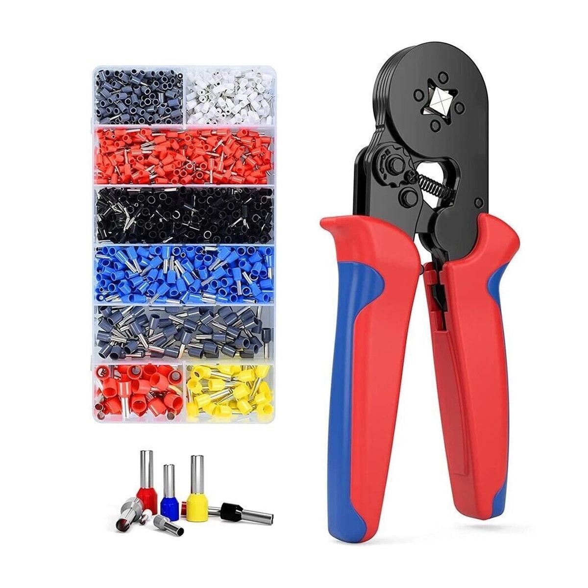 Buy Bootlace Ferrule Crimper Set 1201x 0.25-10SQMM Cord End Ratchet ...