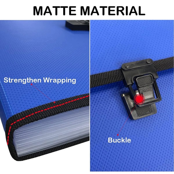 Buy Expanding File A4 13 Pocket Document Organiser Paper Storage Wallet ...