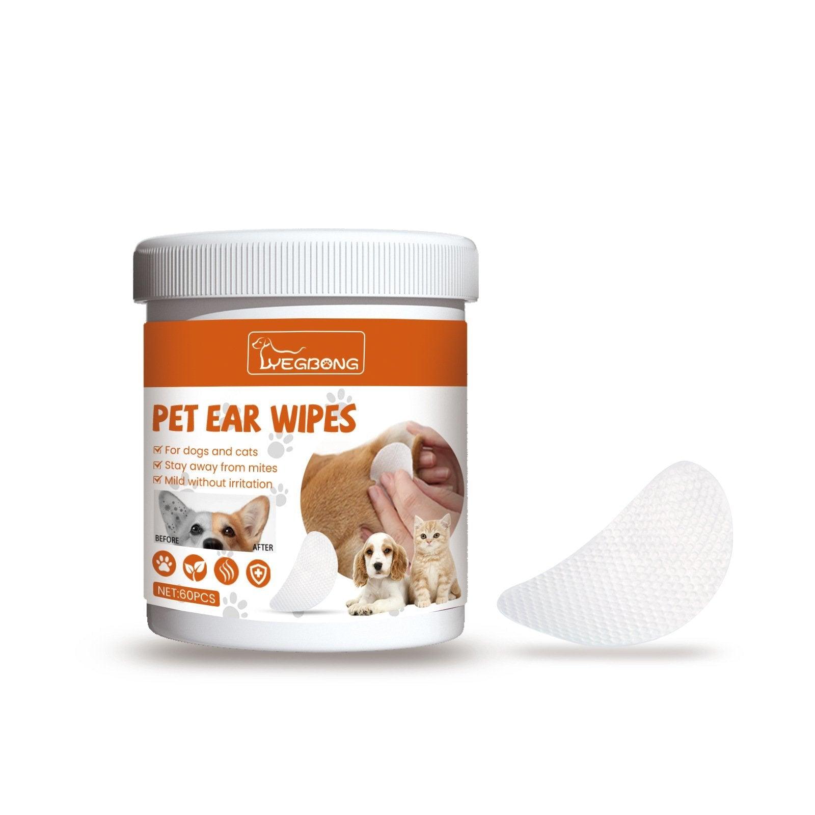 Buy Pet Ear Wipes Gentle Cleaning Deodorizing Mite Removal Ear Wax Care ...