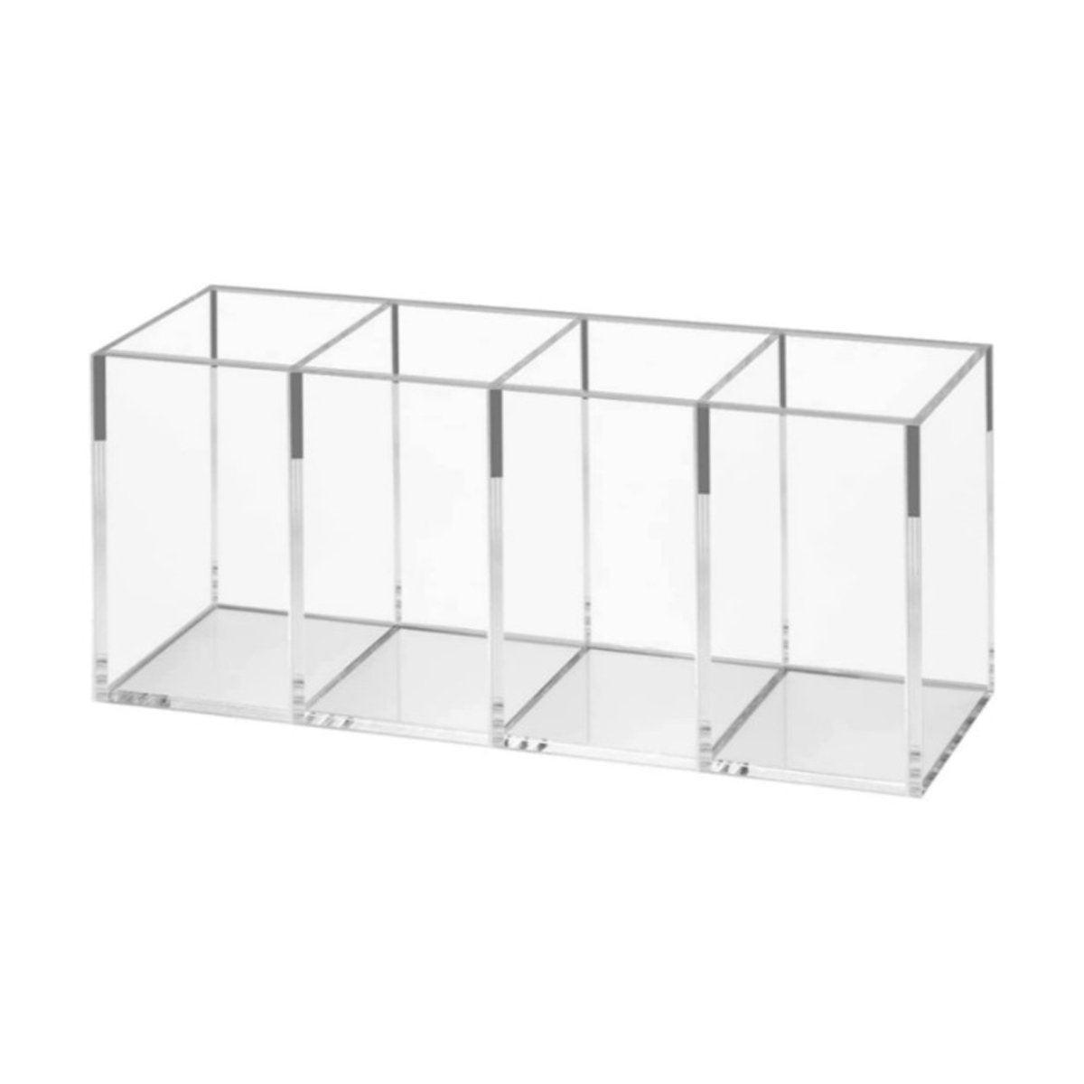 Buy Transparent Acrylic Storage Box with Four Compartments Organiser ...