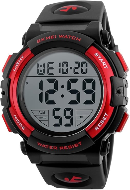 Buy Men s Big Face Digital Sports Watch with Multifunction 50M ...