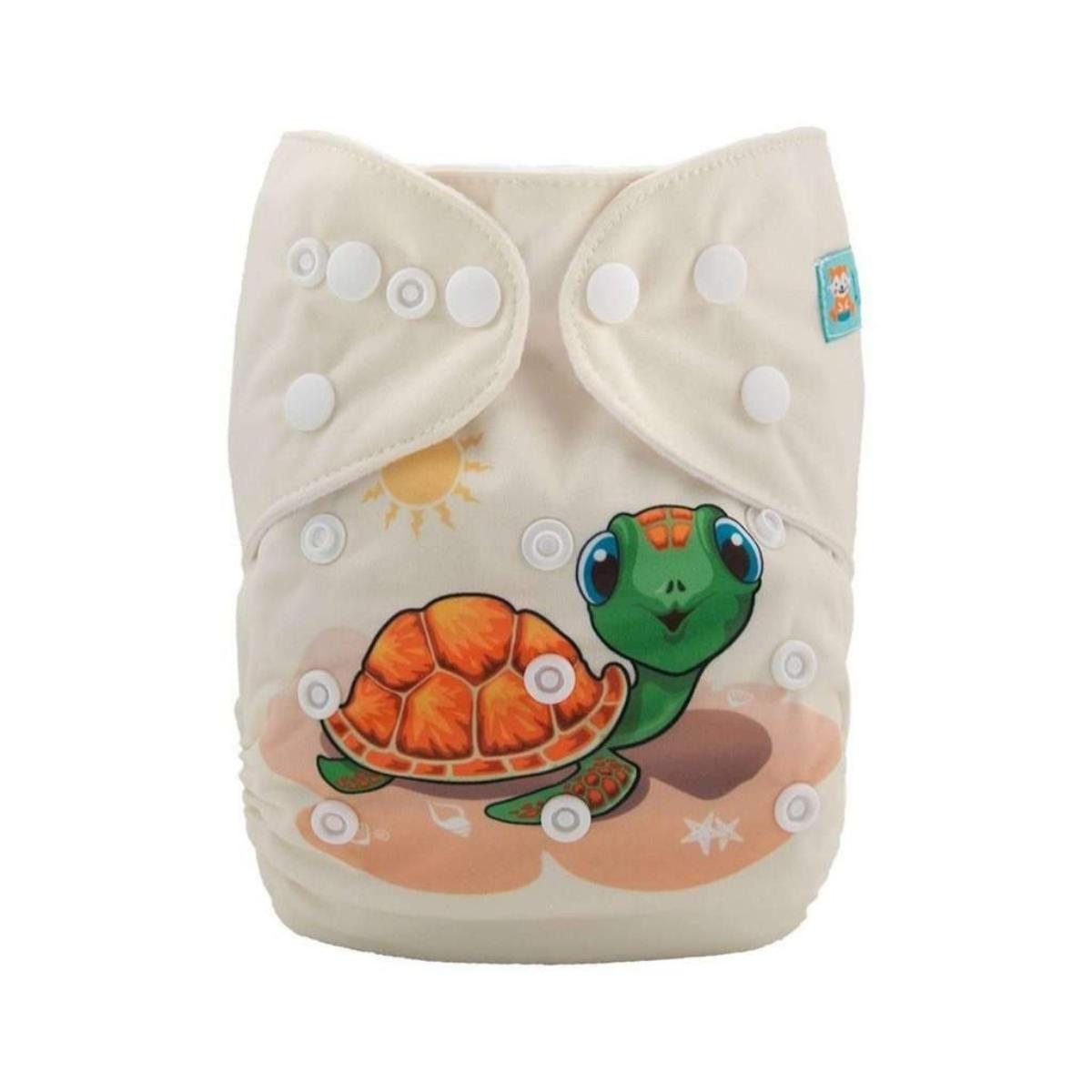 Buy Alva Baby Cute Turtle Premium Print Reusable Cloth Nappy - MyDeal ...