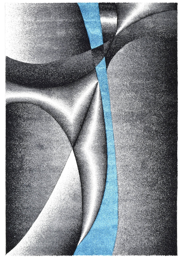 Buy Sol Grey Turquoise Diagonal Rug - MyDeal Australia