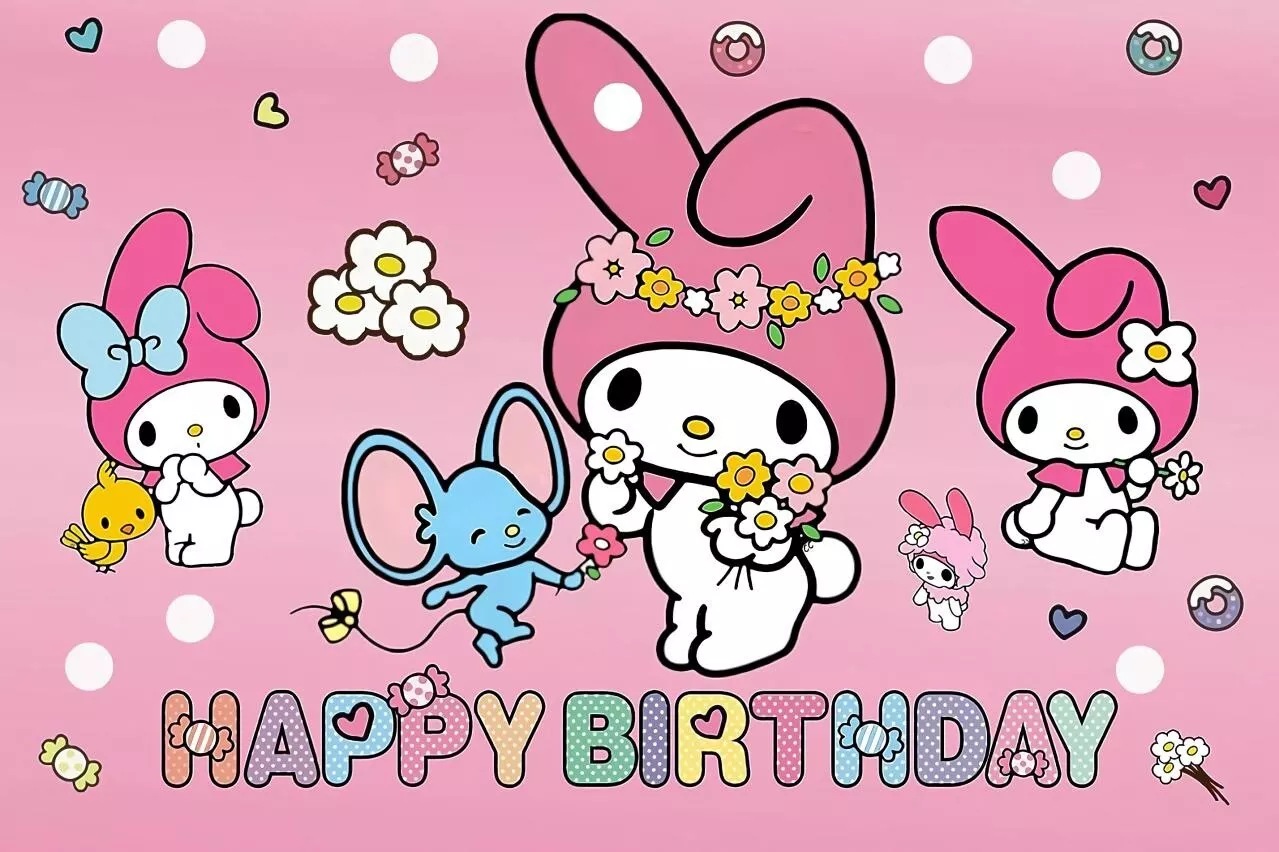 Buy Melody Theme Backdrop Banner Birthday Party Photography Background ...