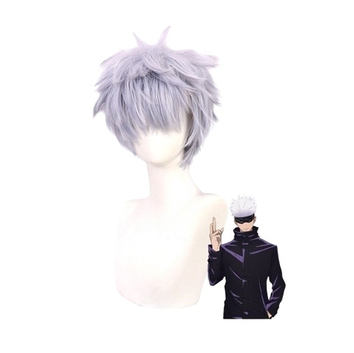 Buy Jujutsu Kaisen Satoru Gojo Wig Anime Cosplay Costume - MyDeal Australia