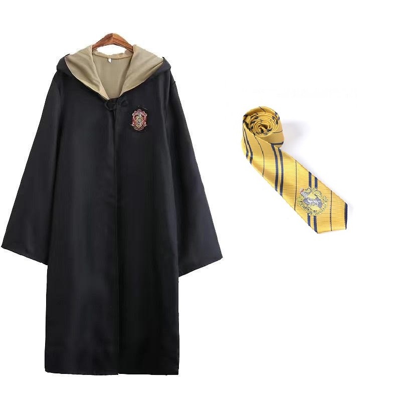 Buy Kids Hufflepuff Robe & Tie Harry Potter Costume Hogwarts Cosplay ...