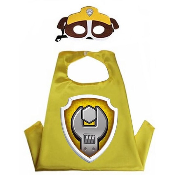 Buy Kids Paw Patrol Costume Rubble Cape and Mask Set - MyDeal Australia