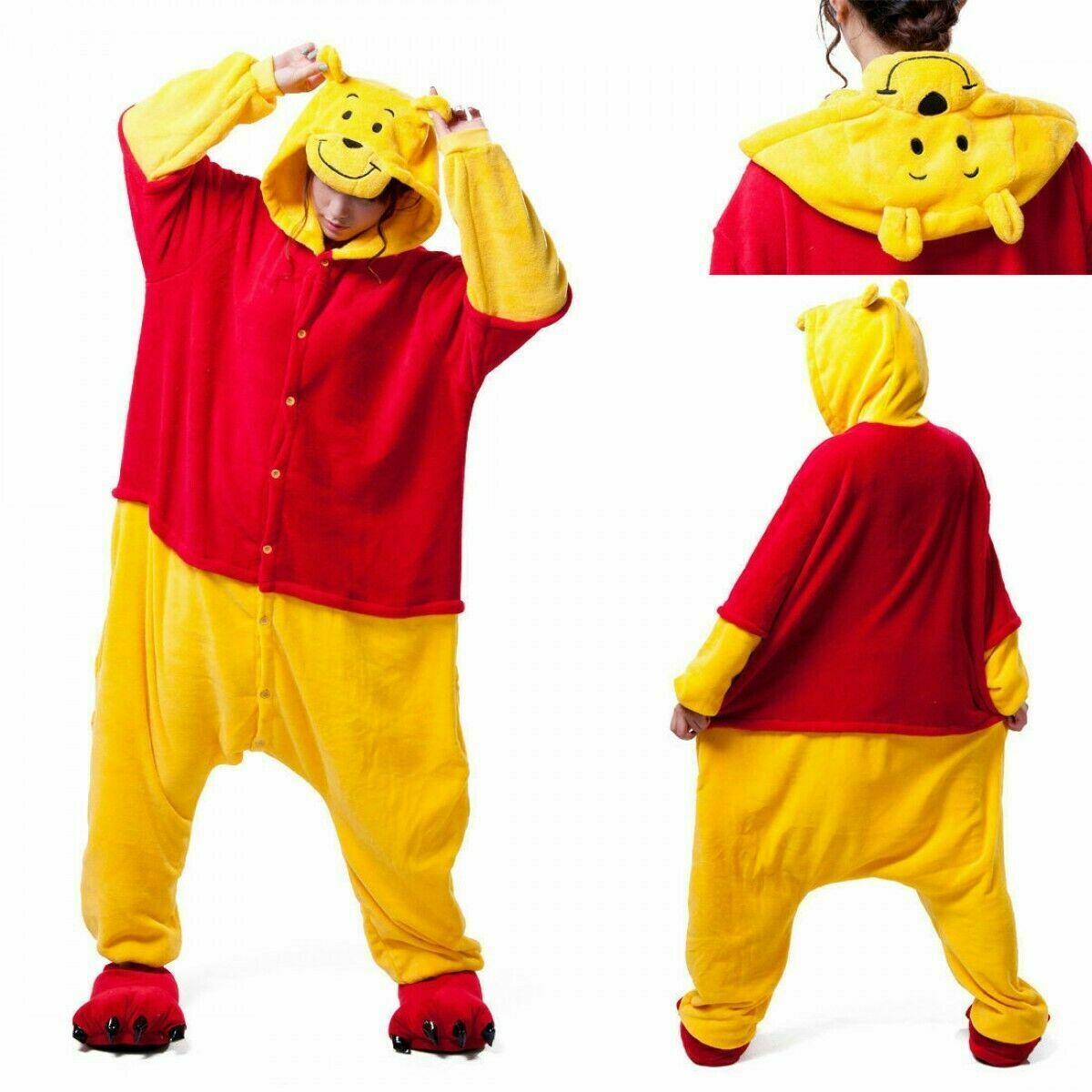 Buy Kids Winnie the Pooh Onesie Kigurumi Pajamas Costume Cartoon ...