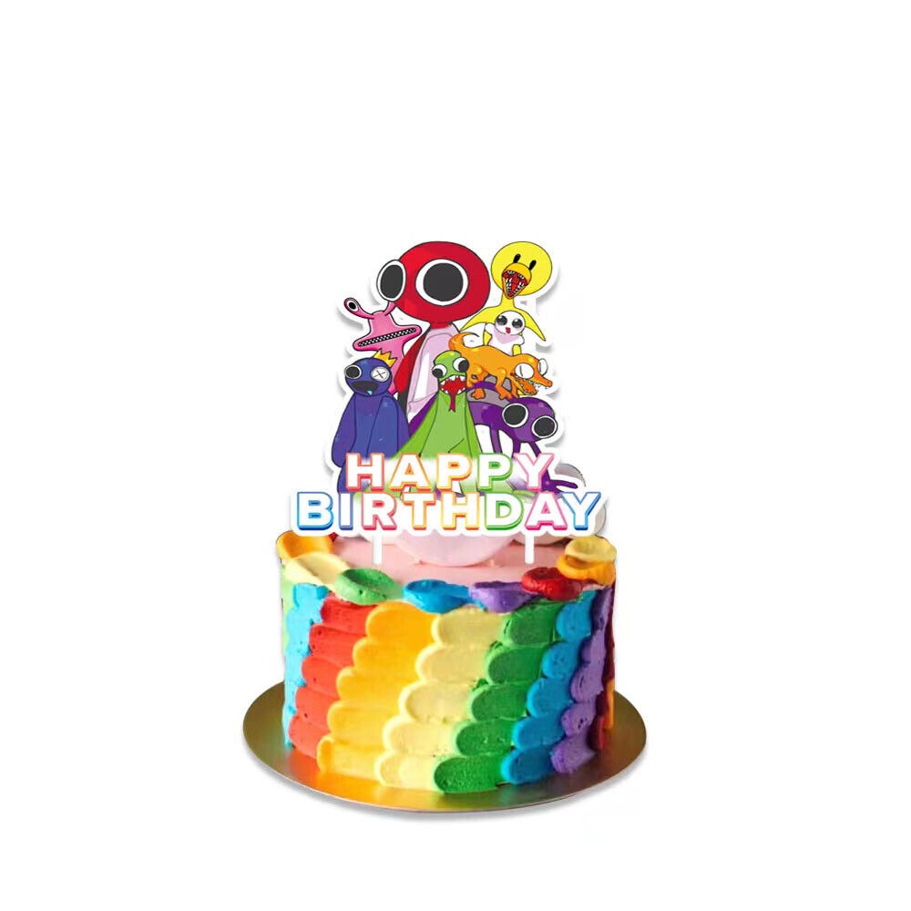 Buy Rainbow Friends Birthday Cake Topper Party Supplies Birthday ...