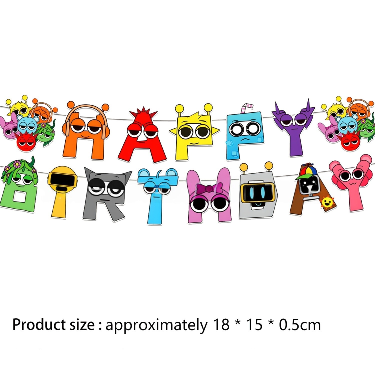 Buy Sprunki Birthday Banner Party Birthday Supplies Room Decoration ...