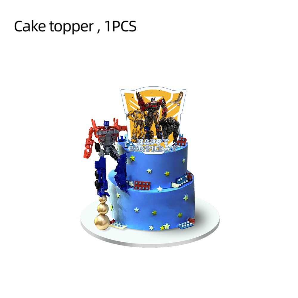Buy Transformers Cake Topper Party Supplies Birthday Decorations ...