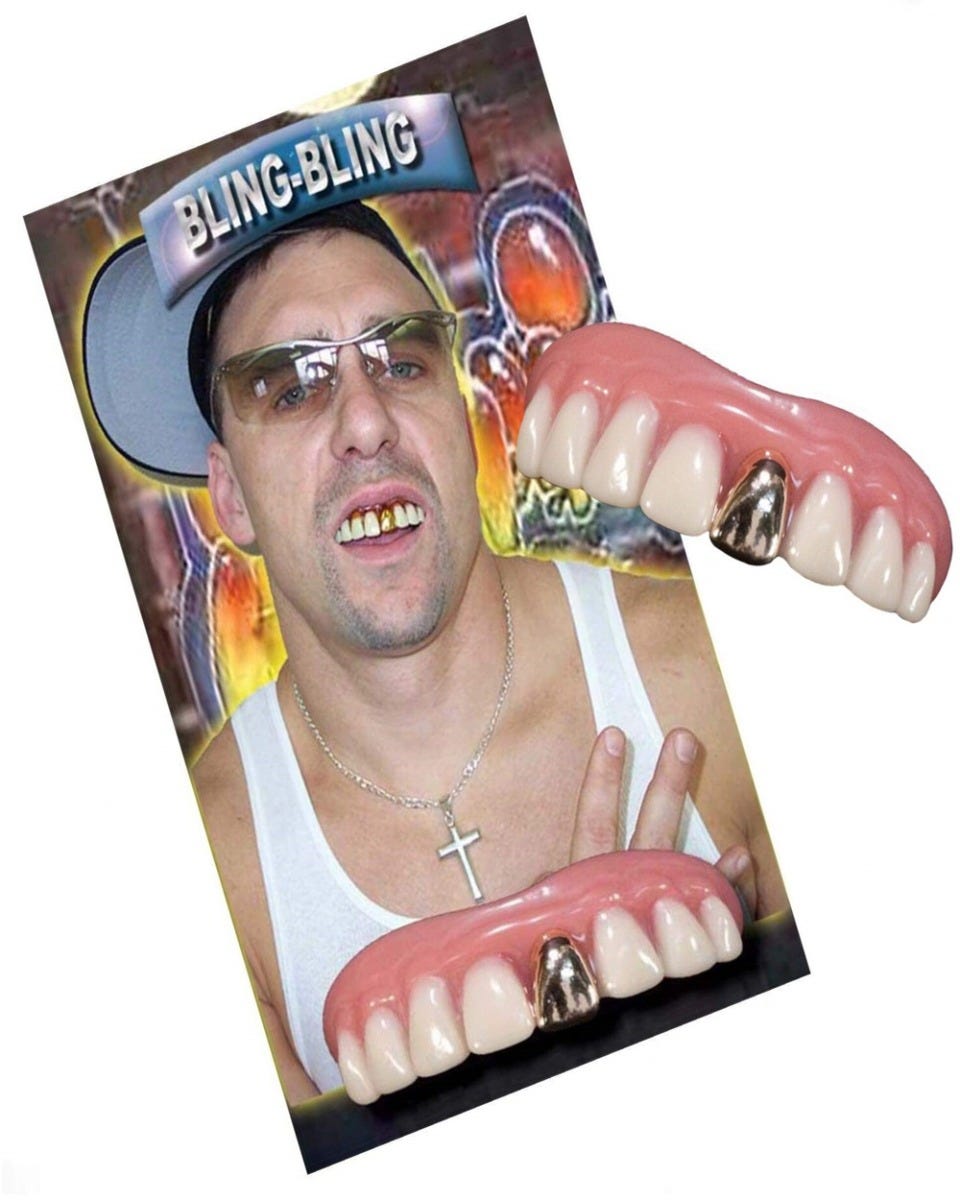 Buy Billy Bob Teeth - Bling Bling Gold Teeth - MyDeal Australia