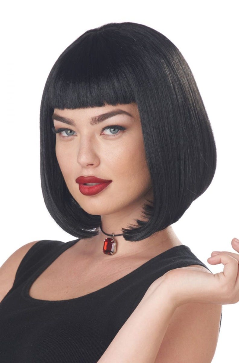Buy Black 90's Pulp Film Icon Adult Wig - MyDeal Australia