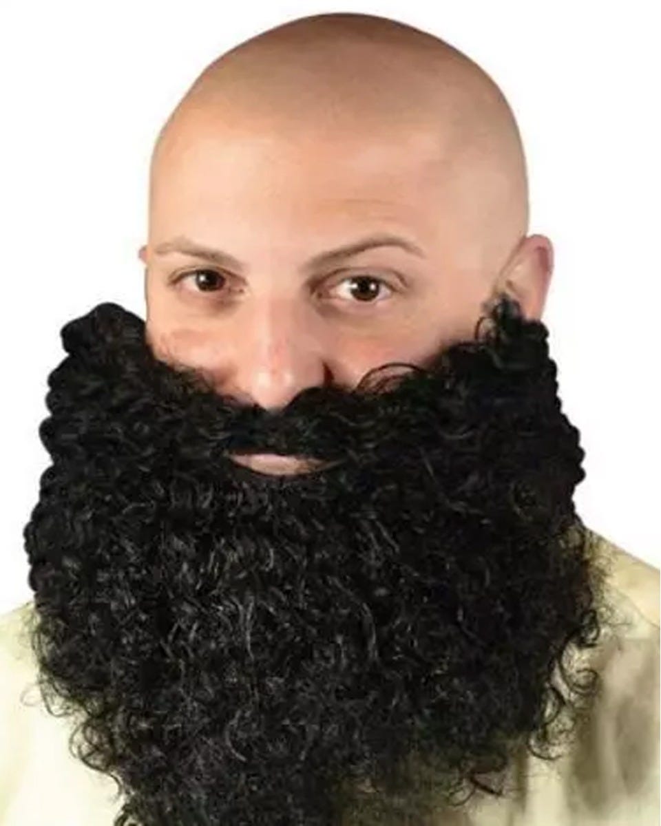 Buy Black Curly Big Beard - MyDeal Australia