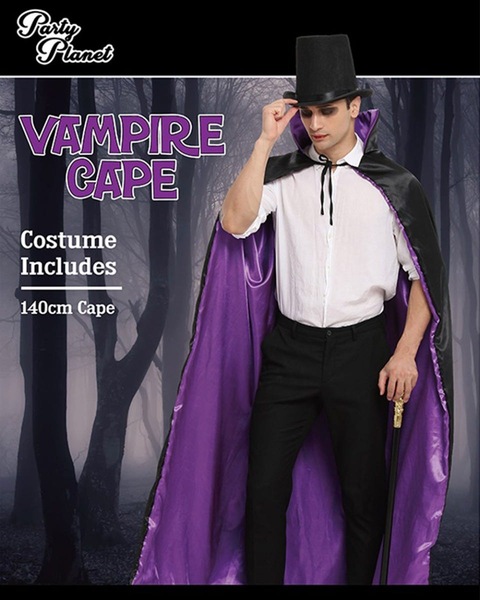 Buy Black Purple Vampire Costume Cape - MyDeal Australia