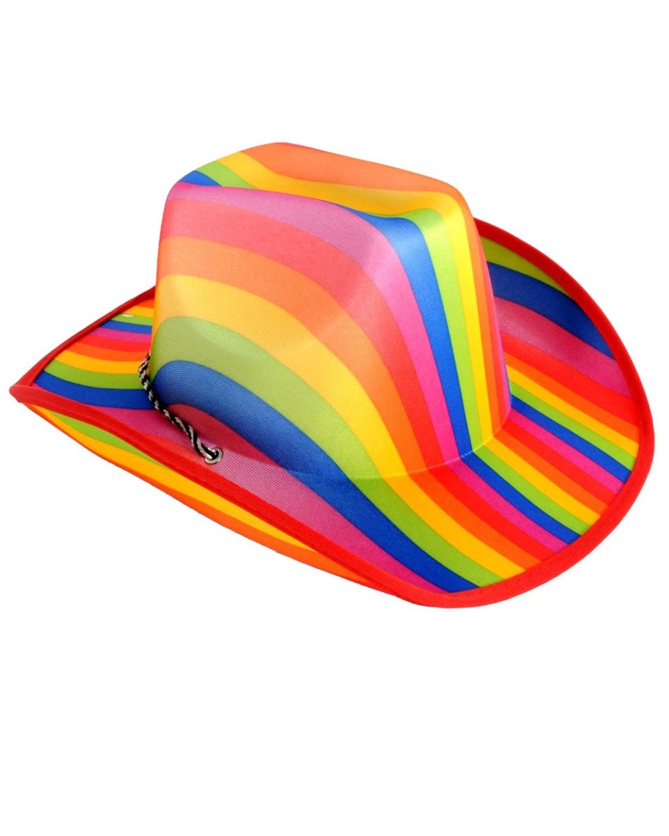 Buy Bright Rainbow Cowboy Hat - MyDeal Australia
